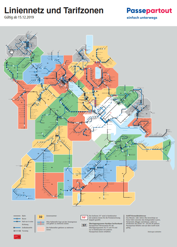 Liniennetz & Tarifzonen - Passepartout